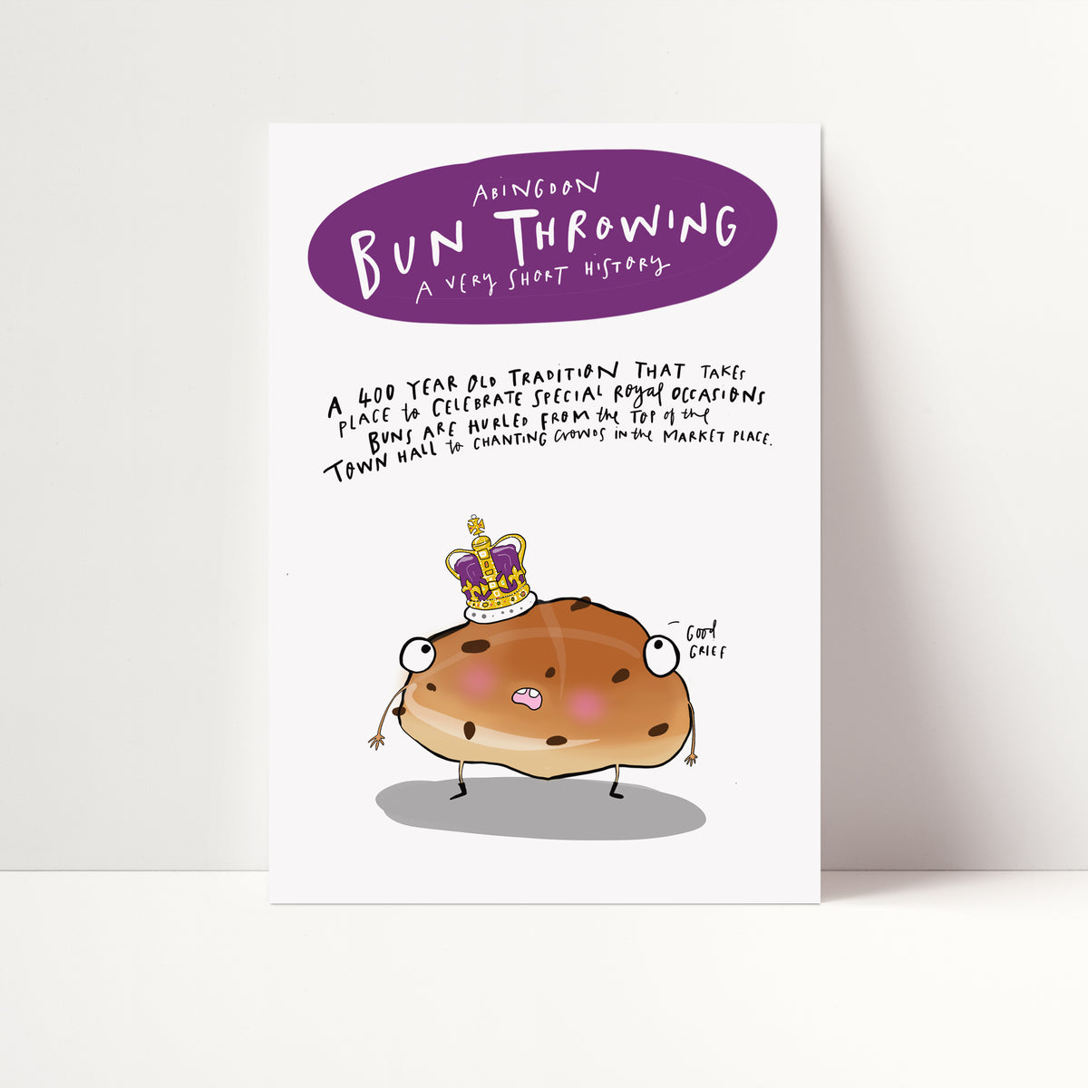 Abingdon bun throwing A4 print – Hofficraft